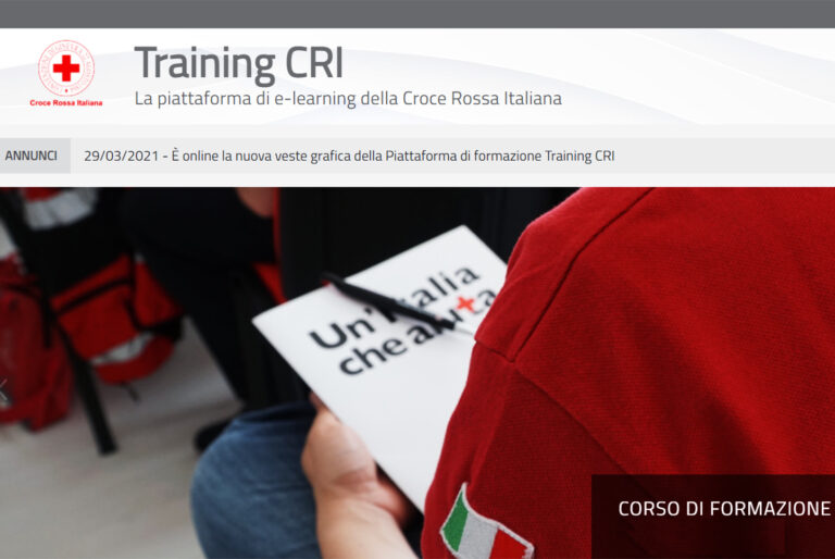 Piattaforma e-learning training CRI – Croce Rossa Italiana